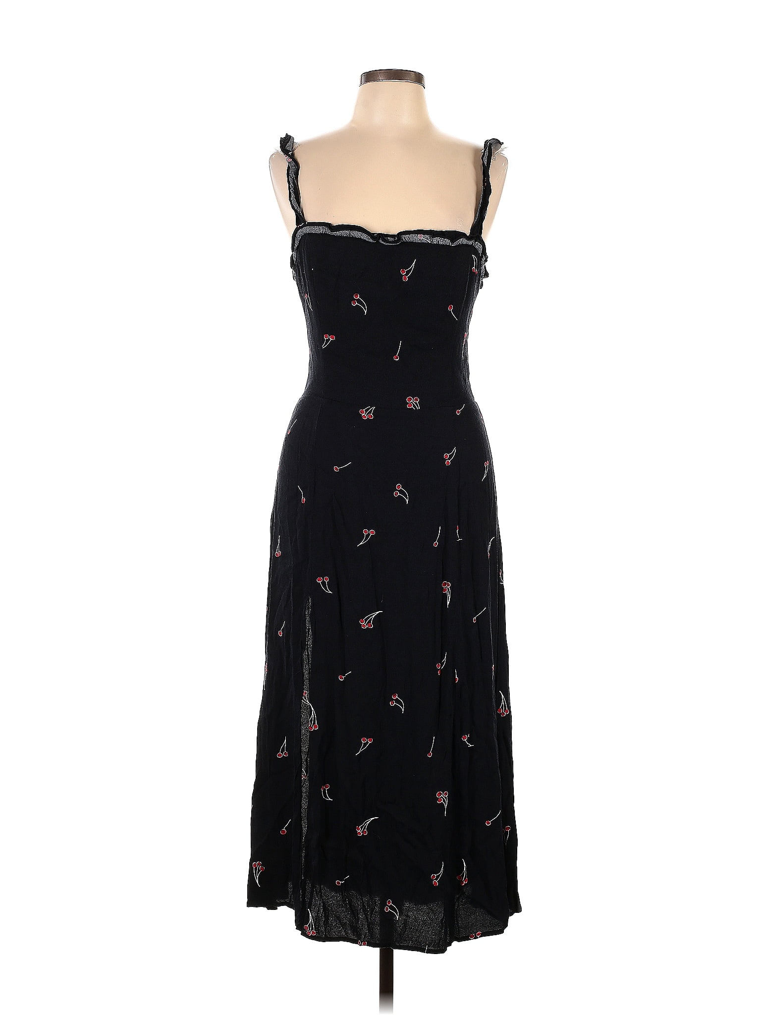 Reformation Floral Motif Hearts Black Casual Dress Size 12 - 55% off ...