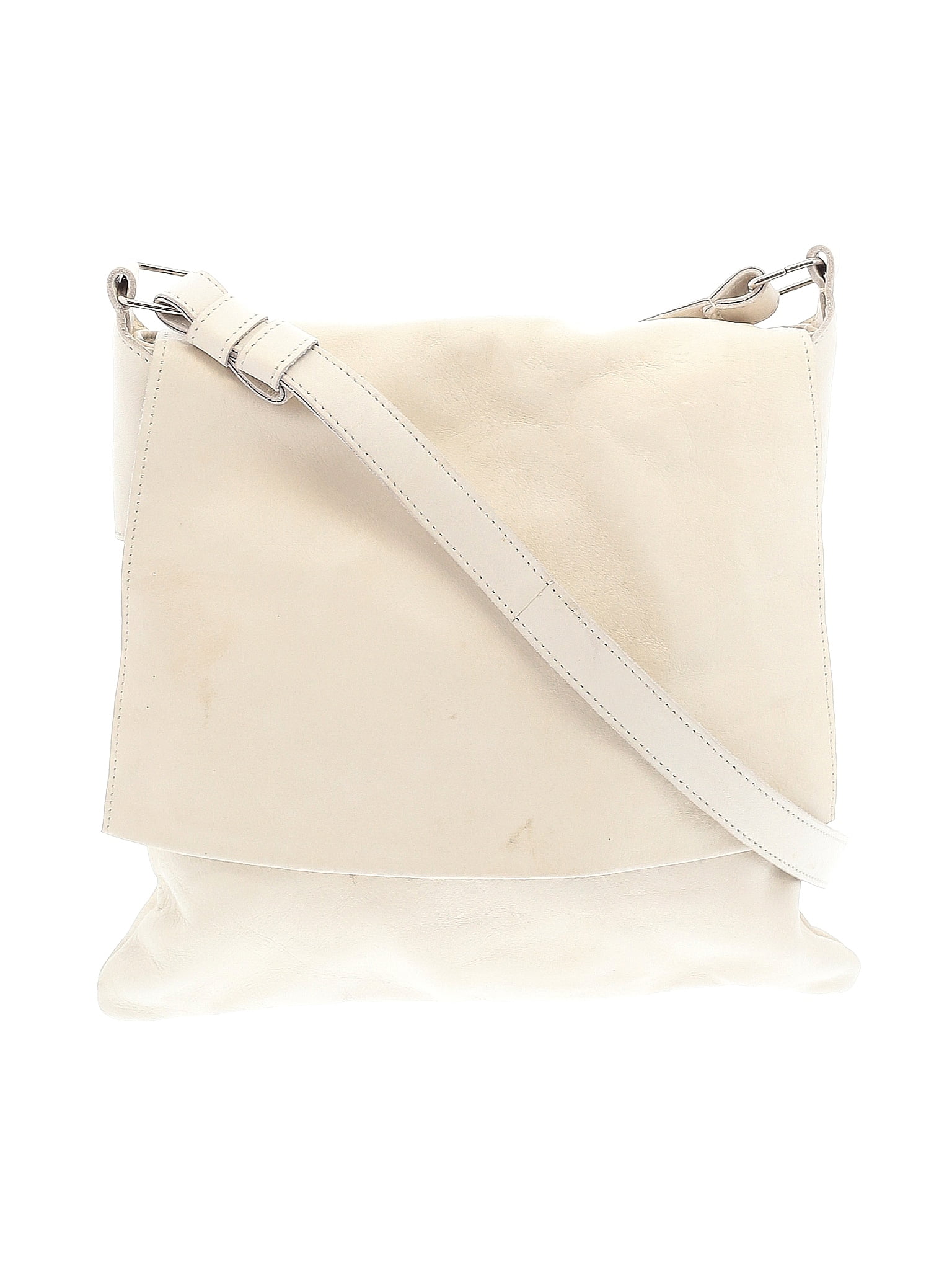 Viva Bags Of California 100% Leather Ivory Leather Crossbody Bag One ...
