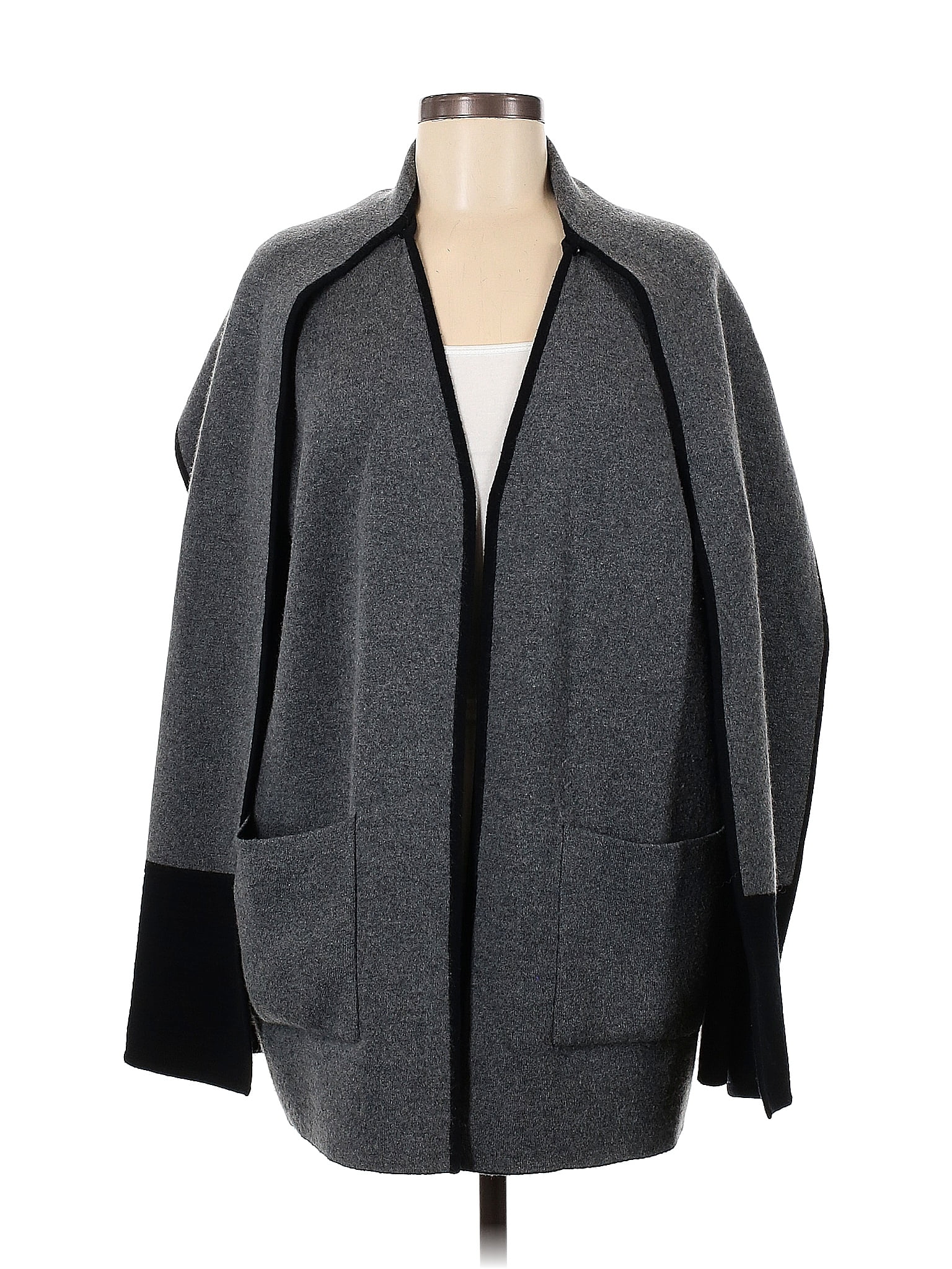 TSE 100% Cashmere Color Block Marled Gray Cardigan Size M - 83% off ...