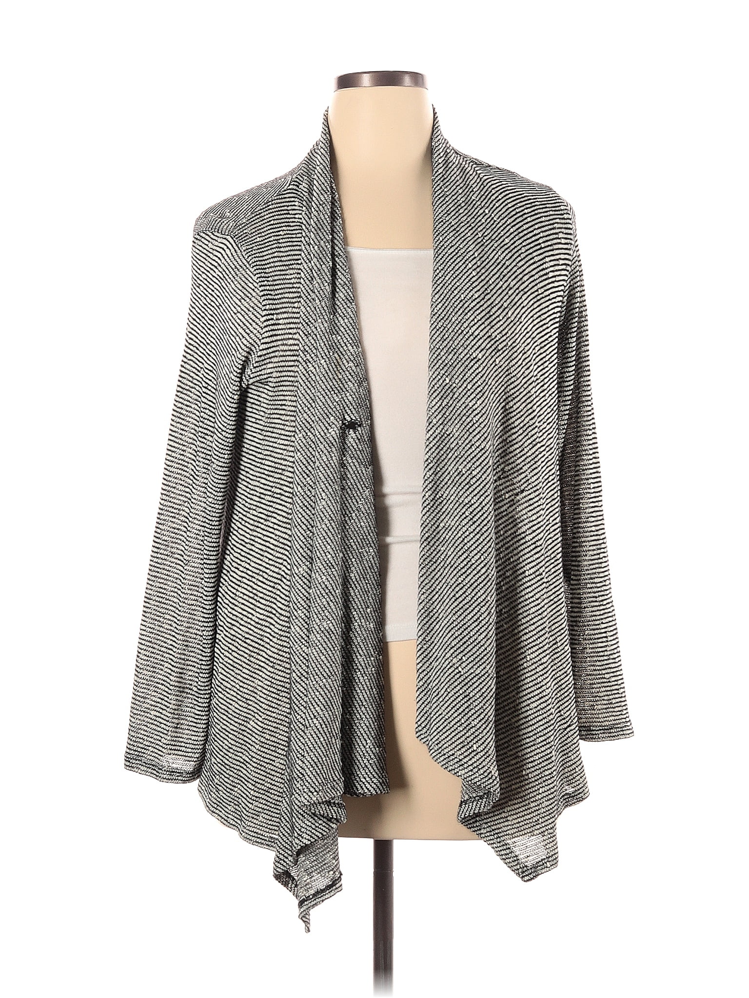 AB Studio Color Block Marled Gray Cardigan Size XL - 37% off | ThredUp