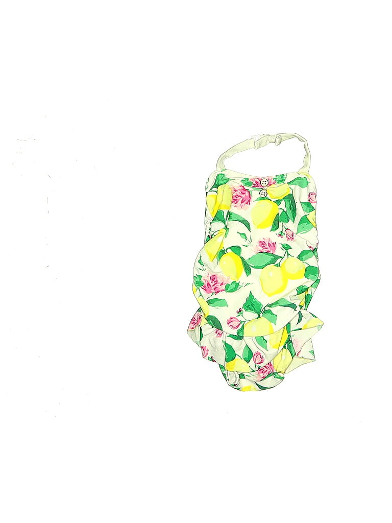 Janie And Jack Floral Yellow One Piece Swimsuit Size 6 12 Mo 61 Off