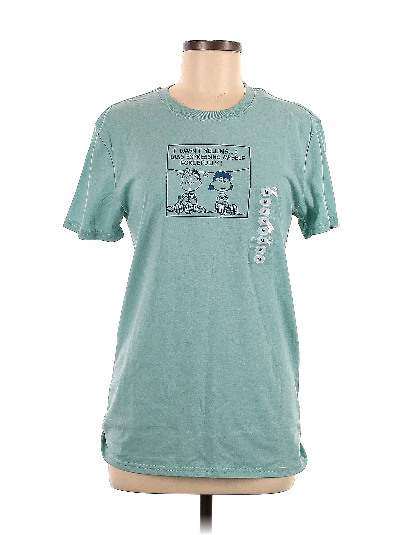 Peanuts Blue Teal Short Sleeve T-Shirt Size M - 30% off | ThredUp