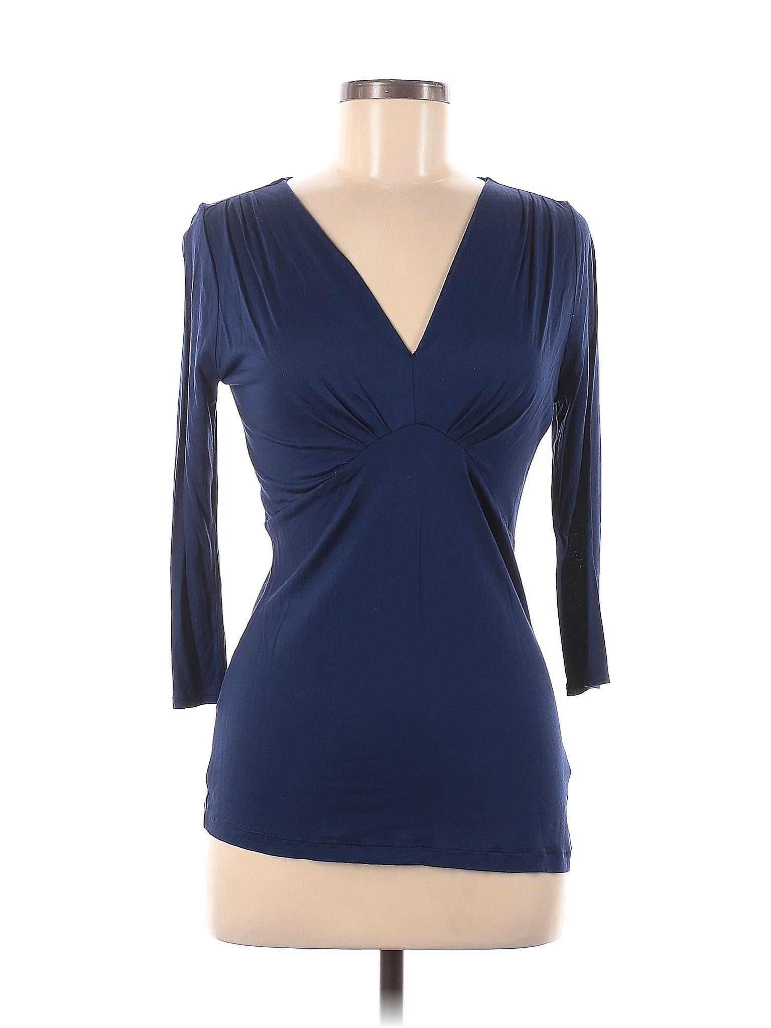 Banana Republic Solid Navy Blue Long Sleeve Top Size M 75 Off Thredup