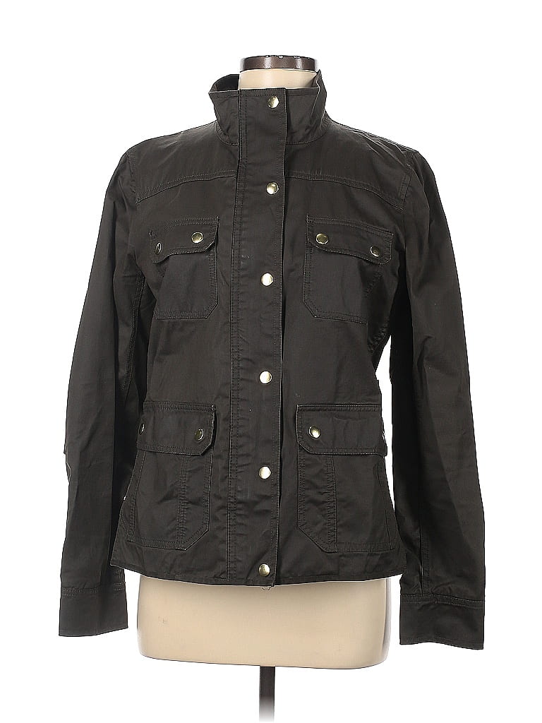 J.Crew 100% Cotton Solid Black Jacket Size M - 74% off | ThredUp