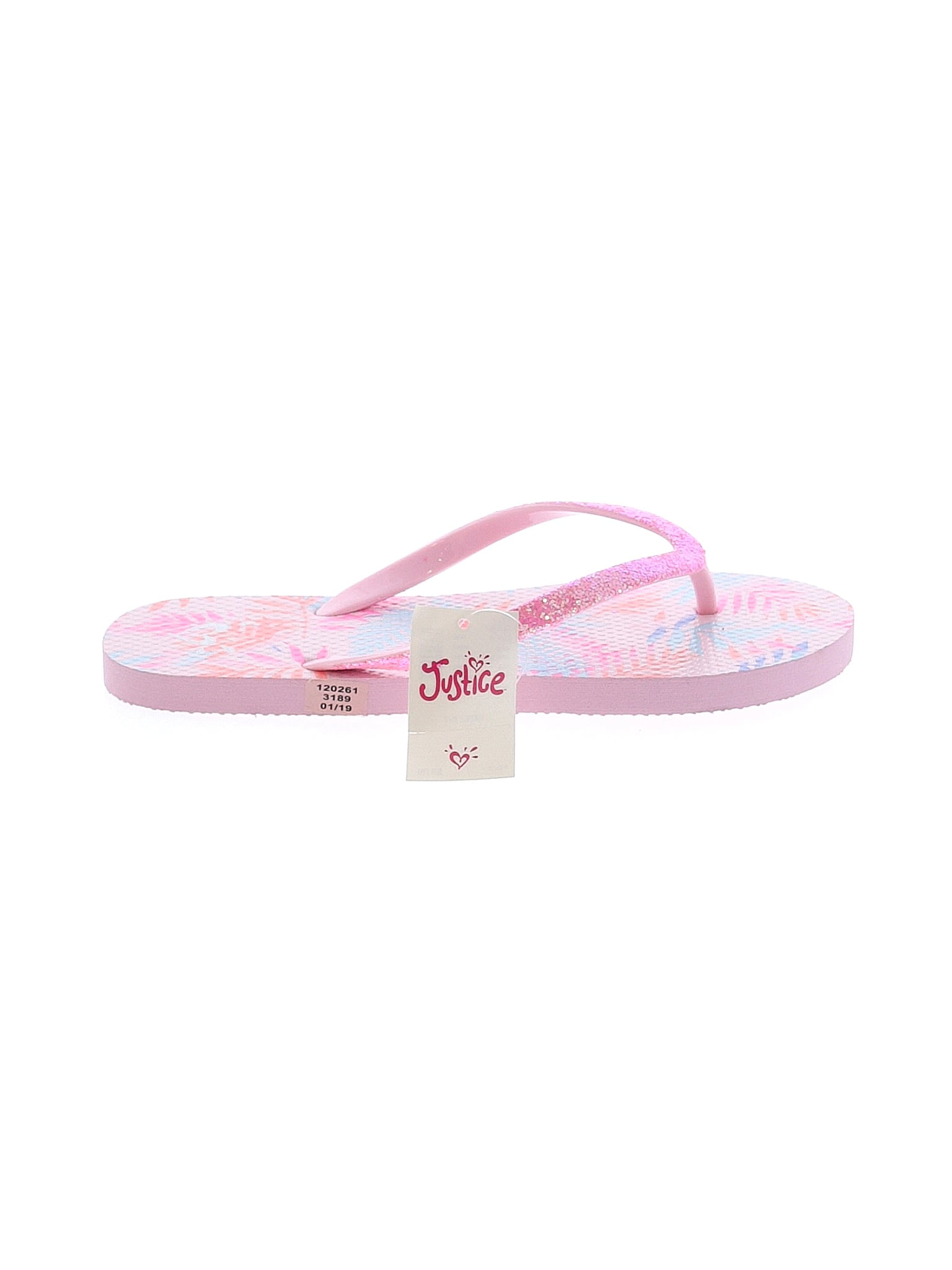 Justice Pink Flip Flops Size 6 - 7 Youth - 32% off | ThredUp