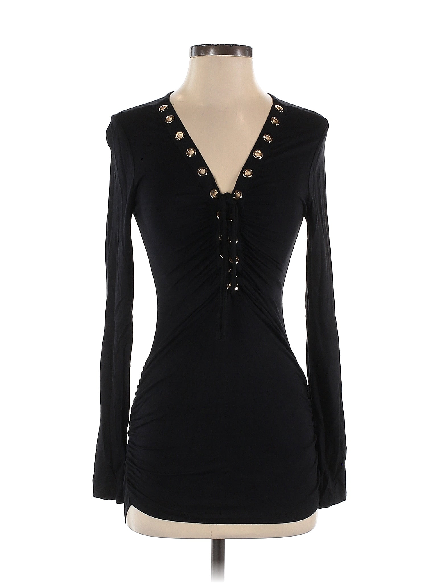 Venus Solid Black Long Sleeve Top Size Xs 37 Off Thredup
