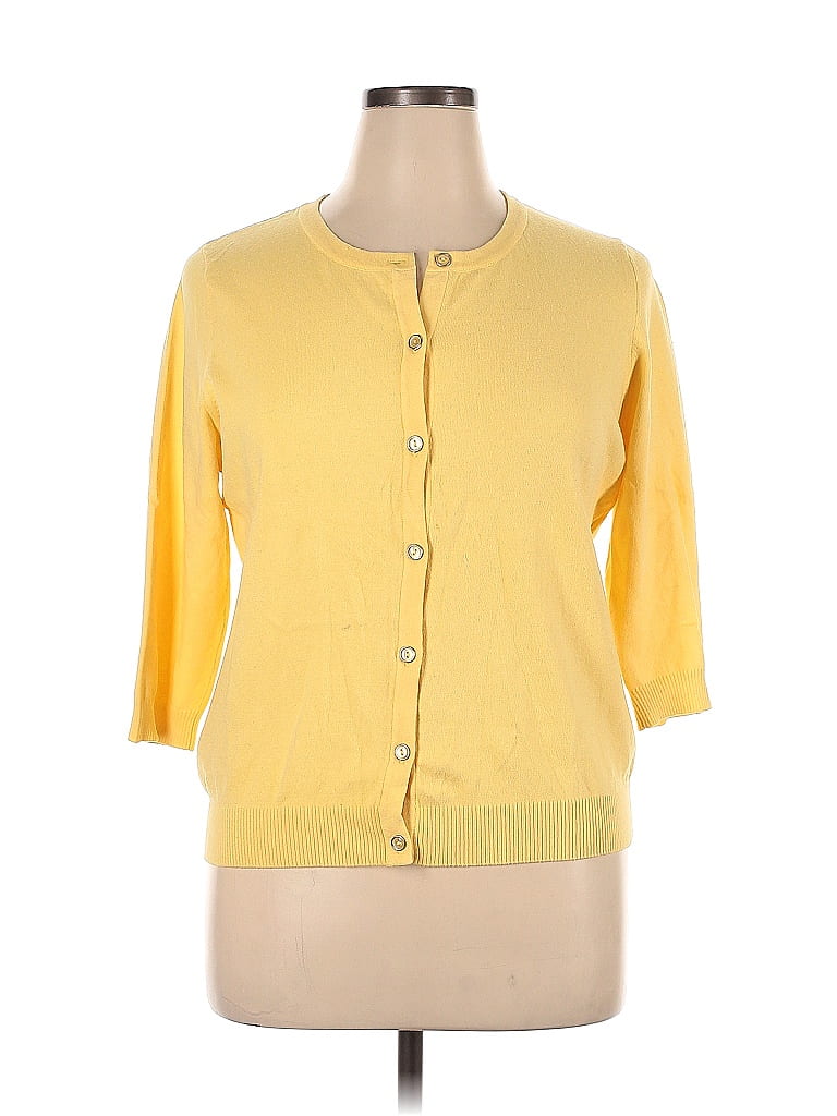 Appleseeds Yellow Cardigan Size XL (Petite) - 56% off | ThredUp