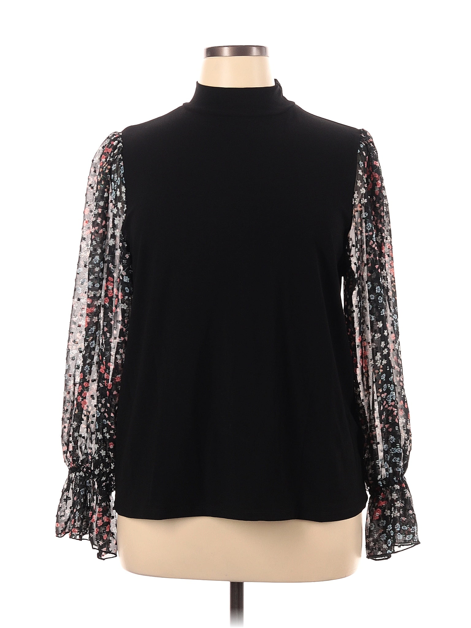 Cece Black Long Sleeve Blouse Size Xl 73 Off Thredup