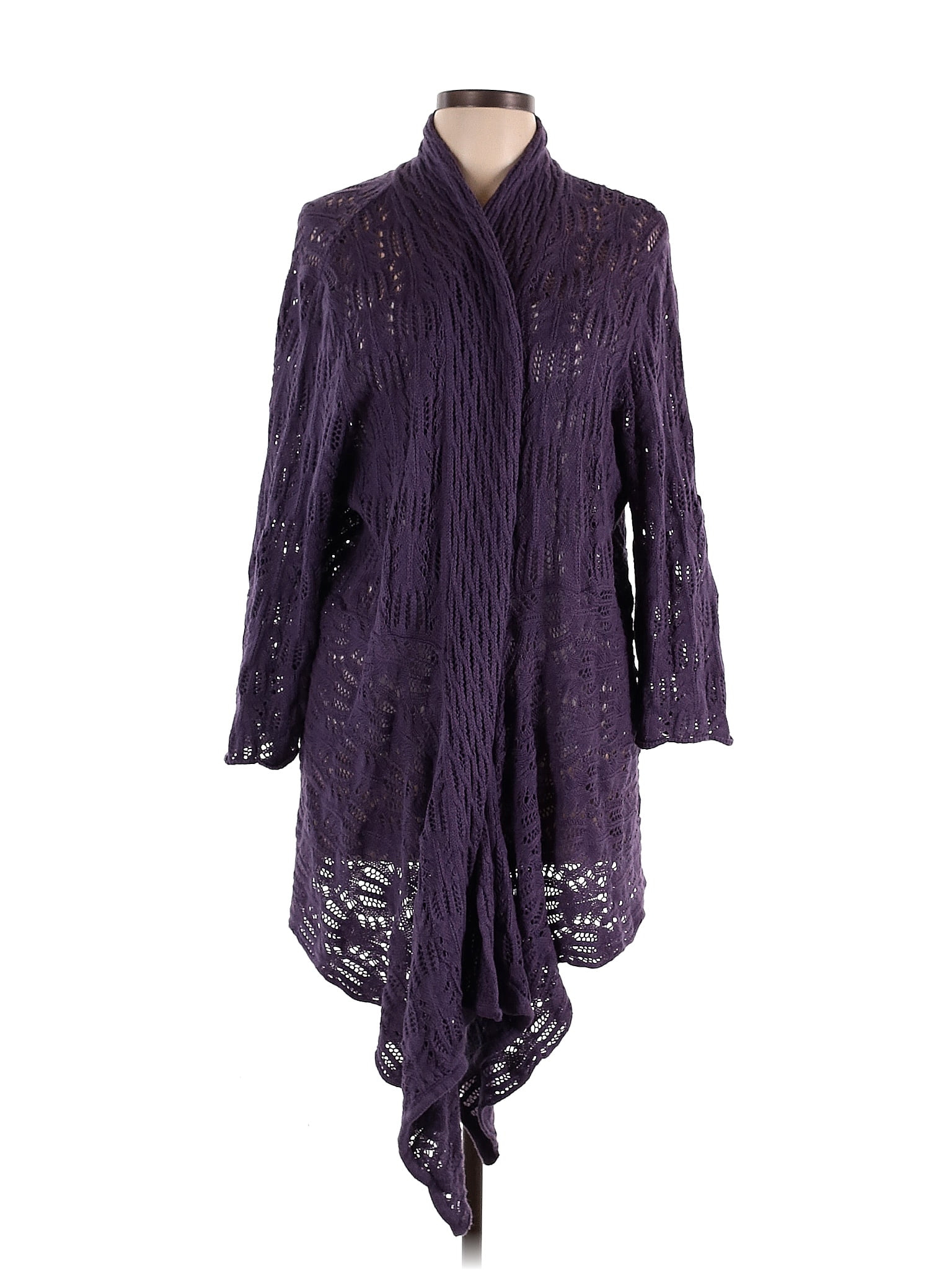 Jessica London Solid Purple Cardigan Size L - 71% off | ThredUp