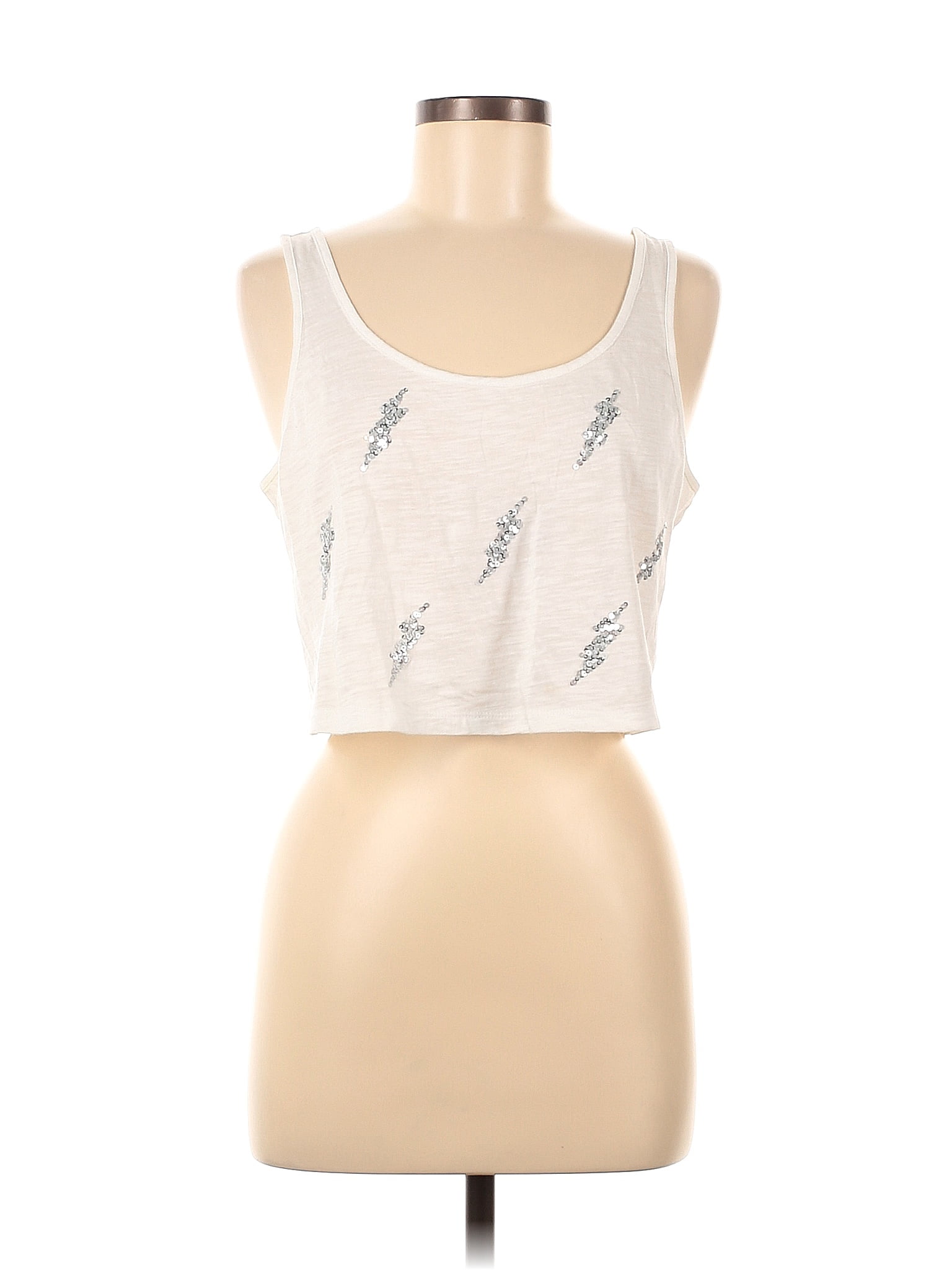 Express White Ivory Tank Top Size M - 38% off | ThredUp