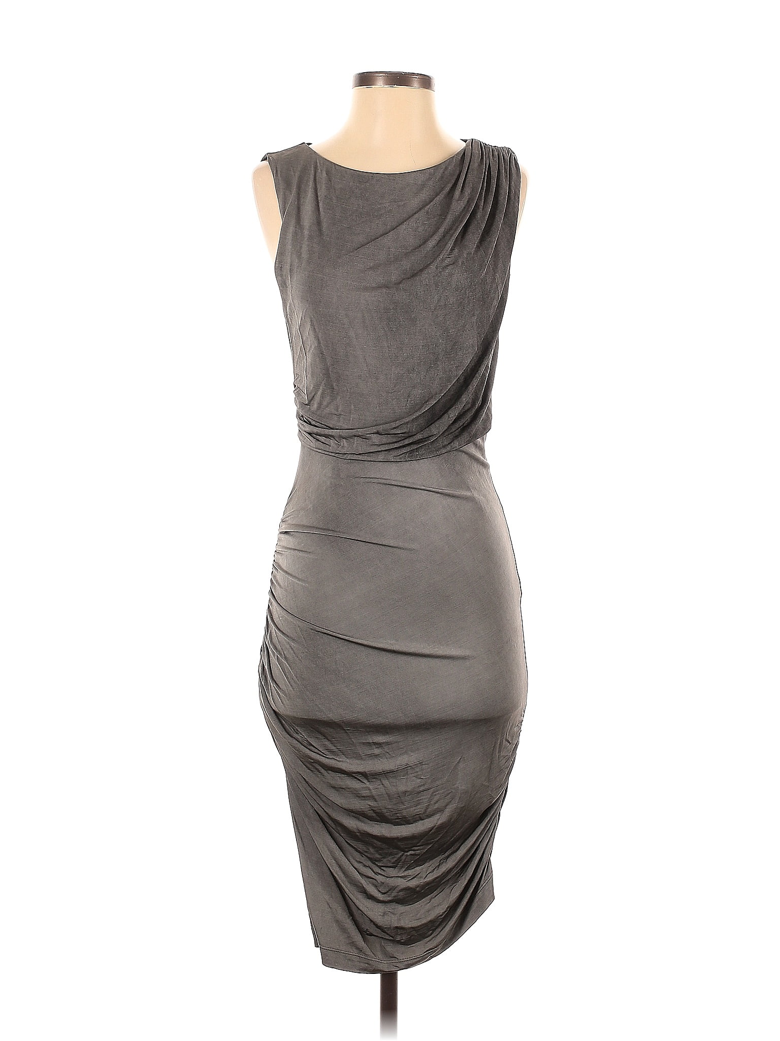 Alice Olivia Solid Gray Cocktail Dress Size S 85 Off Thredup
