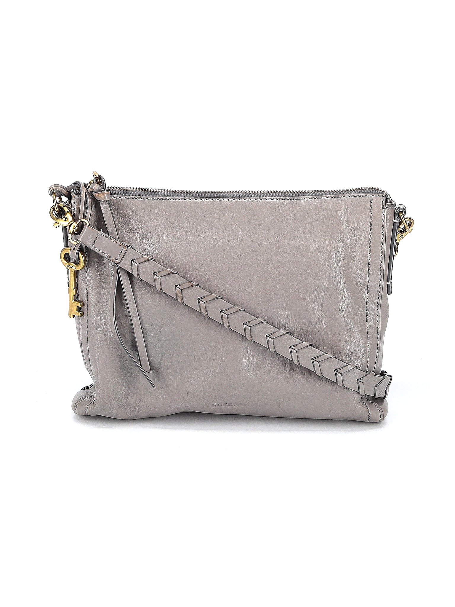 Fossil Solid Gray Crossbody Bag One Size - 63% off | ThredUp