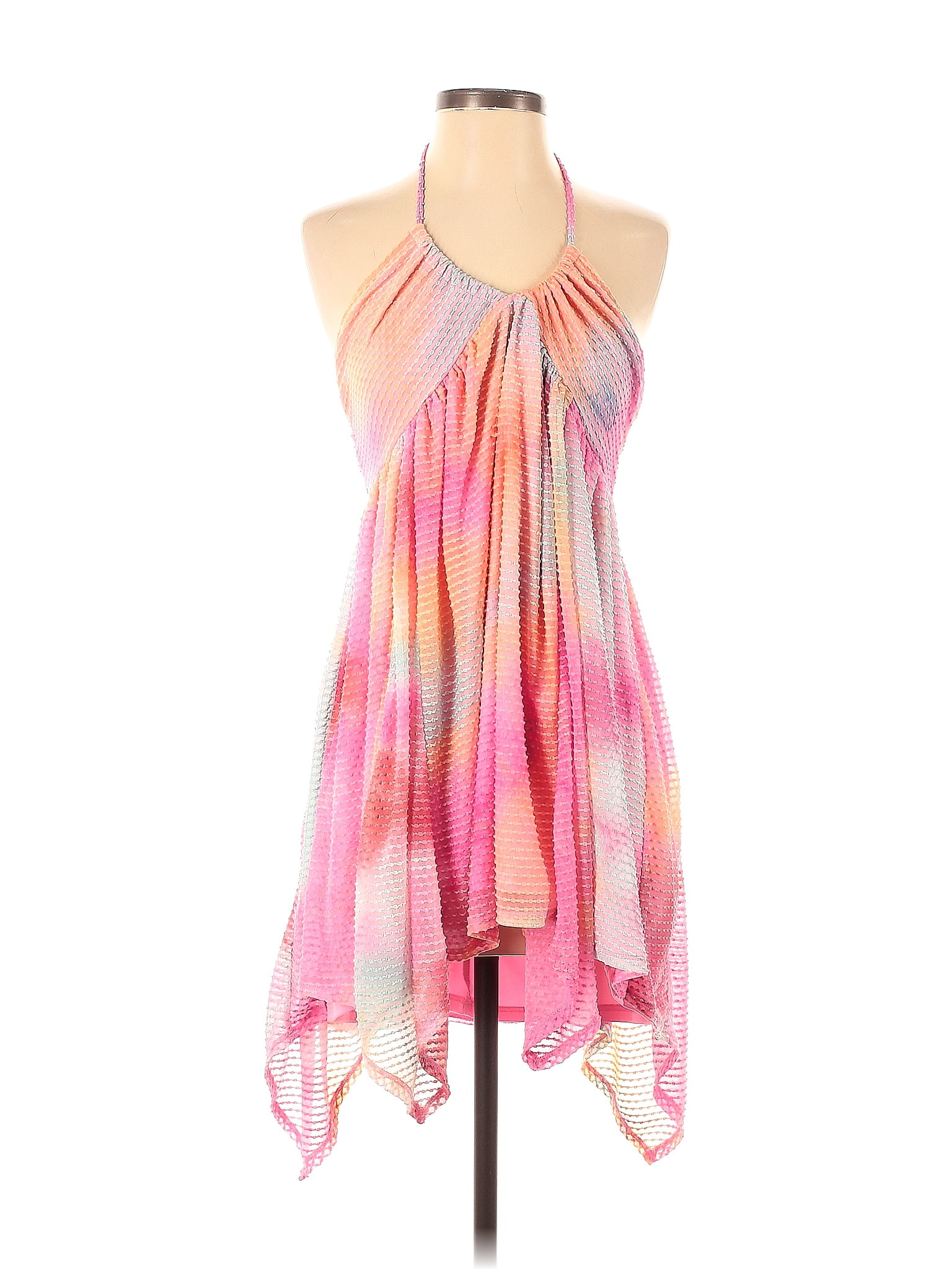 Wild Fable 100 Polyester Tie Dye Multi Color Pink Casual Dress Size S