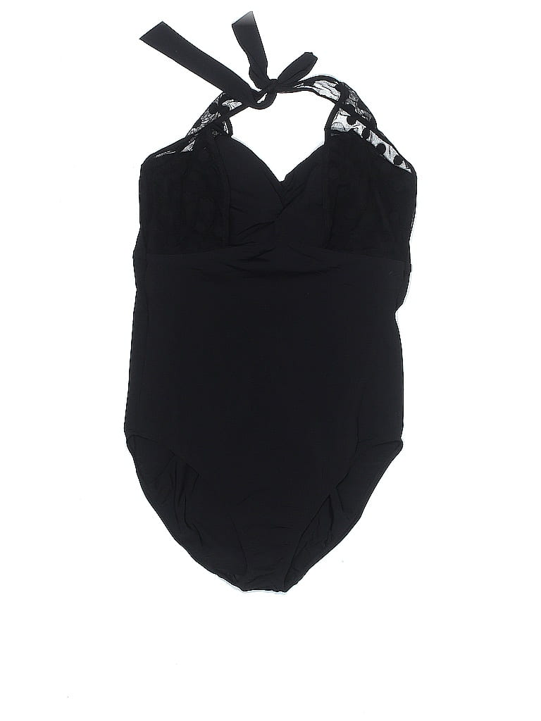 FIGLEAVES Solid Black One Piece Swimsuit Size 38FF - 52% off | ThredUp
