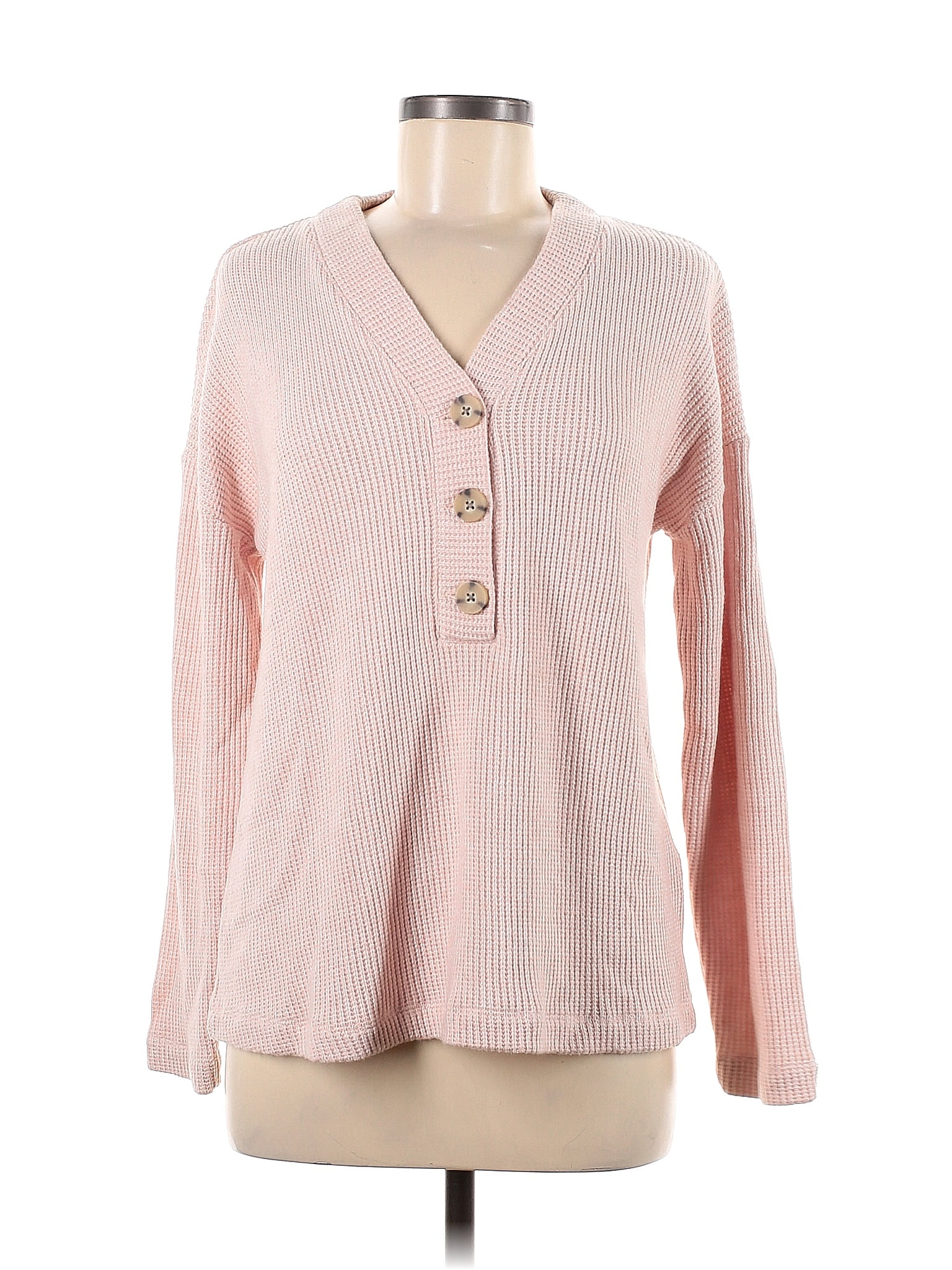 J.Jill Solid Pink Thermal Top Size M - 71% off | ThredUp