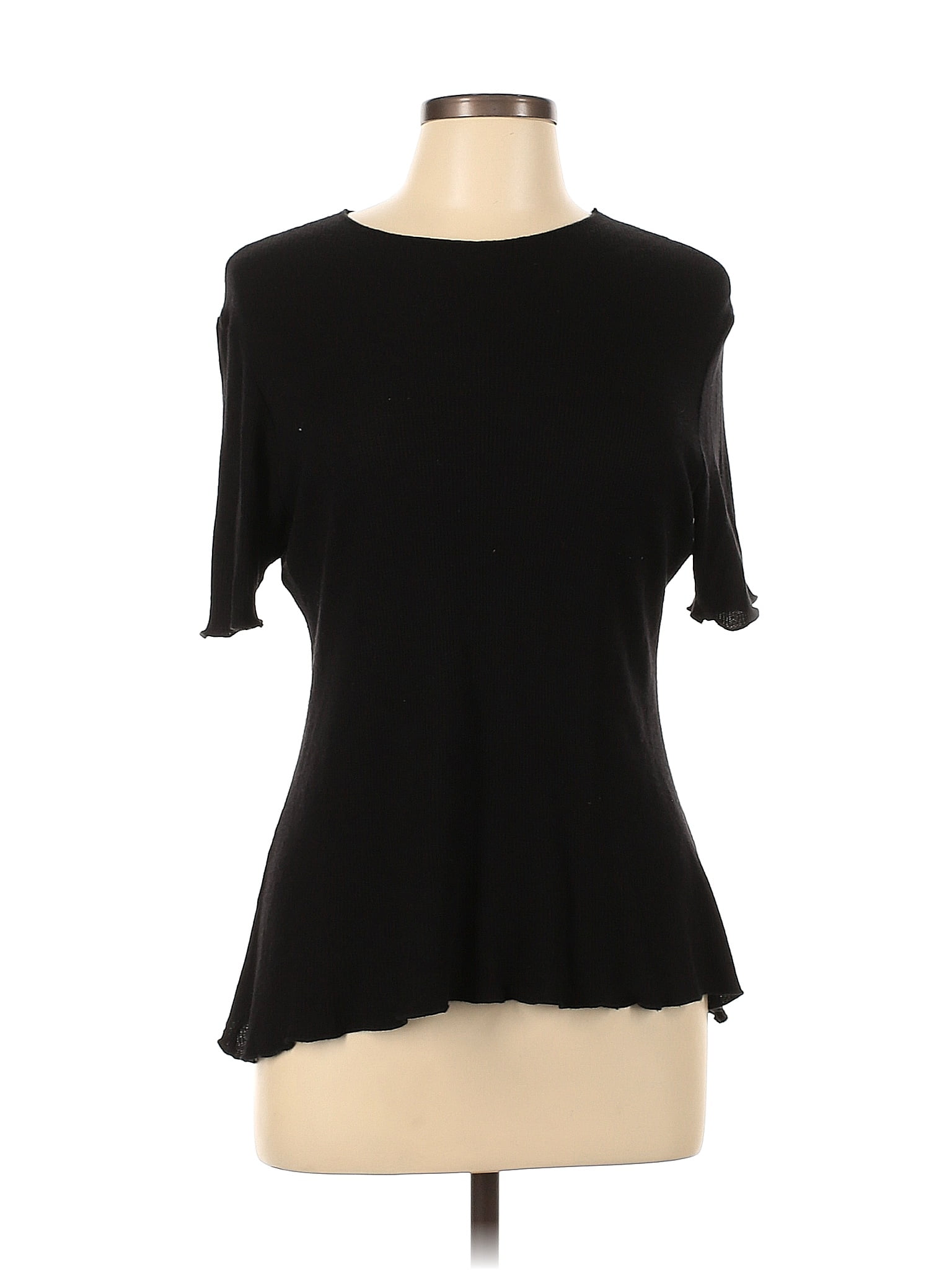 Polagram Polka Dots Black Short Sleeve Top Size L - 56% off | ThredUp