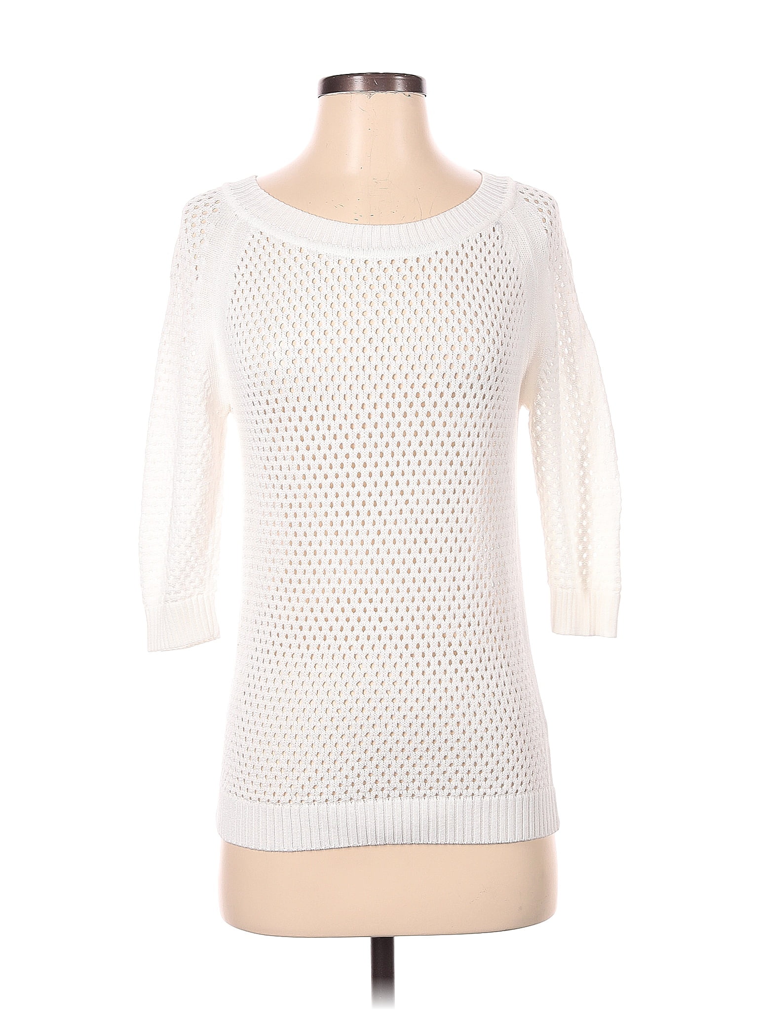 Helios & Luna Color Block White Pullover Sweater Size S - 57% off | ThredUp