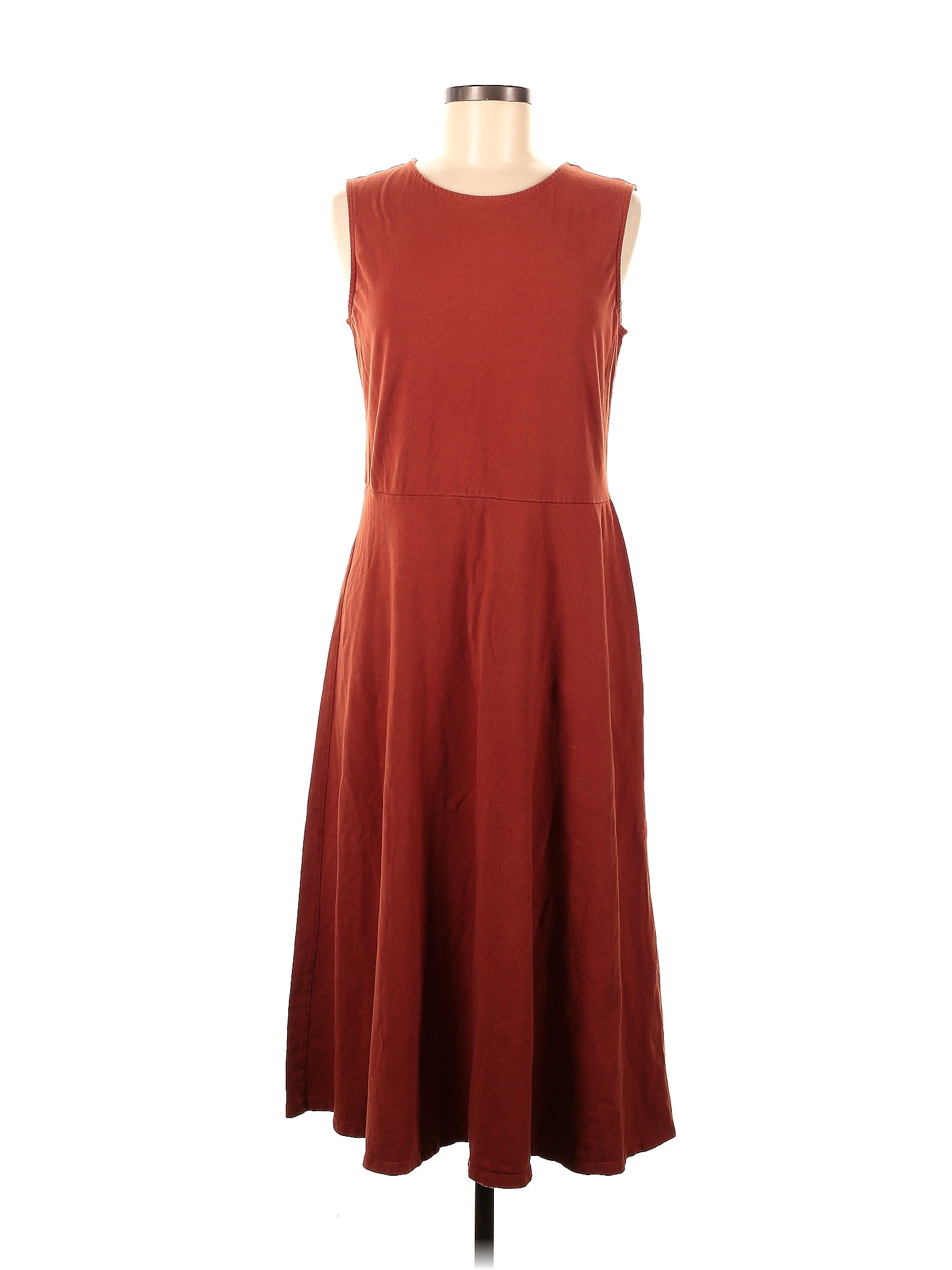 Who What Wear Solid Burnt Orange Burgundy Casual Dress Size M 36 Off