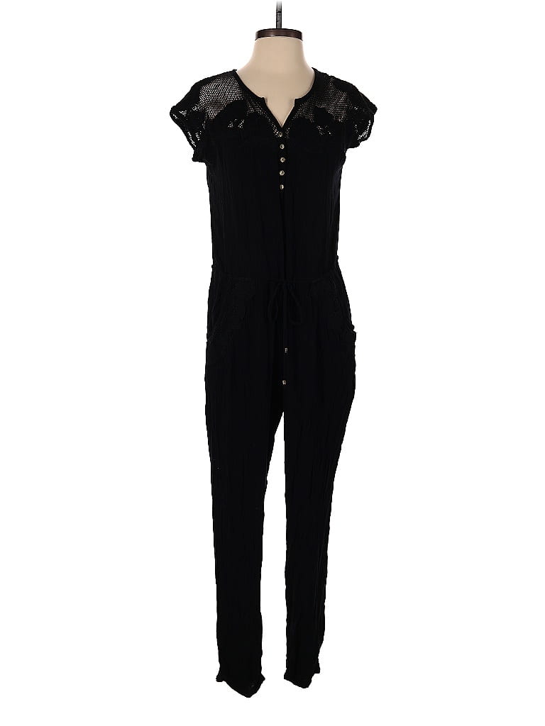 Lilka 100 Rayon Solid Black Jumpsuit Size S 64 Off Thredup