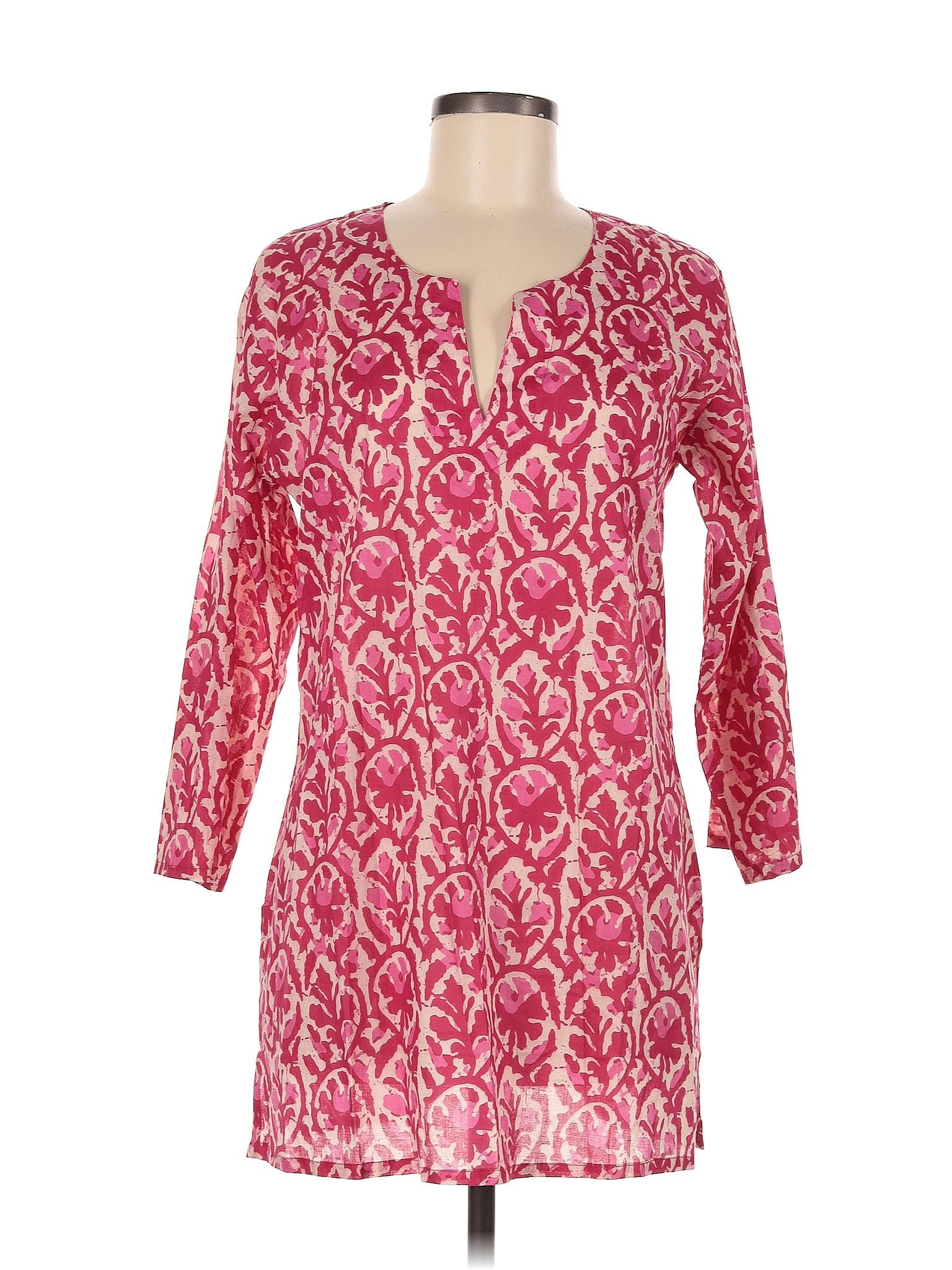 Dolma 100 Cotton Pink Long Sleeve Blouse Size M 76 Off Thredup