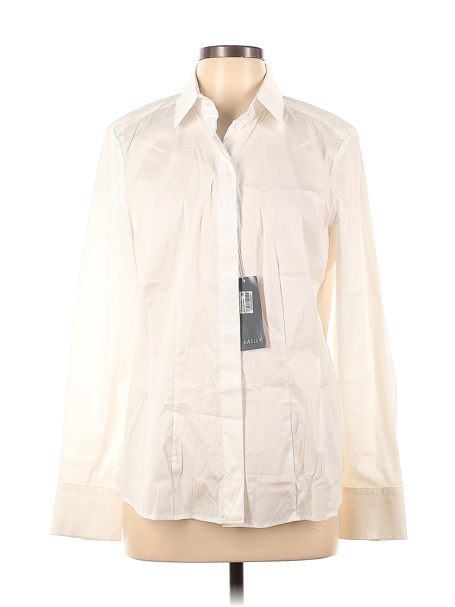 Basler White Ivory Long Sleeve Button-Down Shirt Size 42 (IT) - 74% off ...