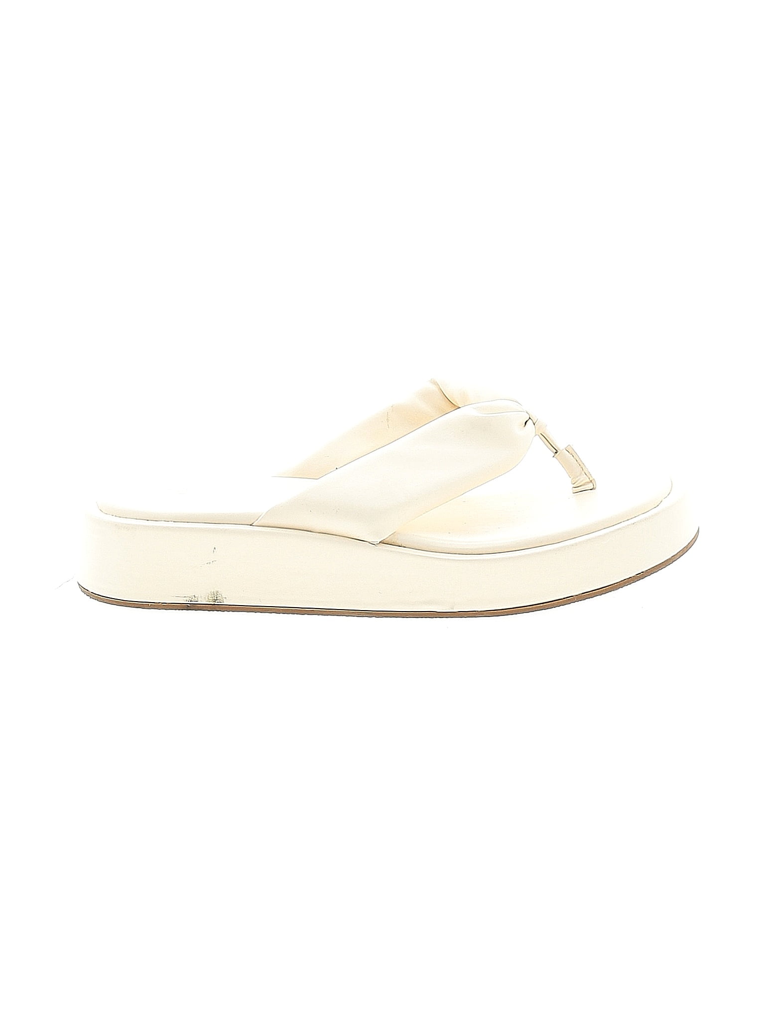 Urban Outfitters Solid Ivory Flip Flops Size 8 - 65% off | ThredUp