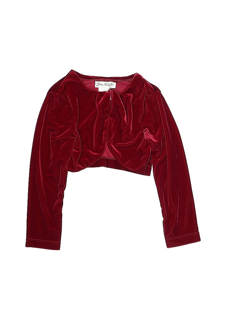 Jona Michelle Solid Maroon Burgundy Shrug Size 5 - 50% off | ThredUp