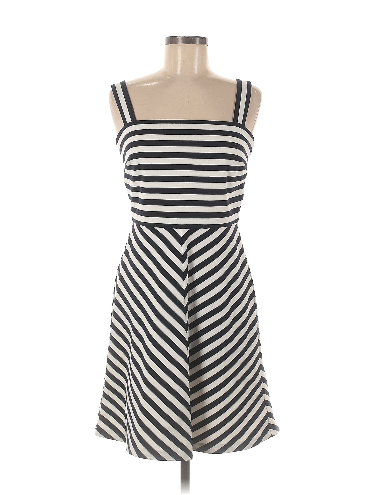 Michael Michael Kors Stripes Multi Color Black Casual Dress Size 6 68