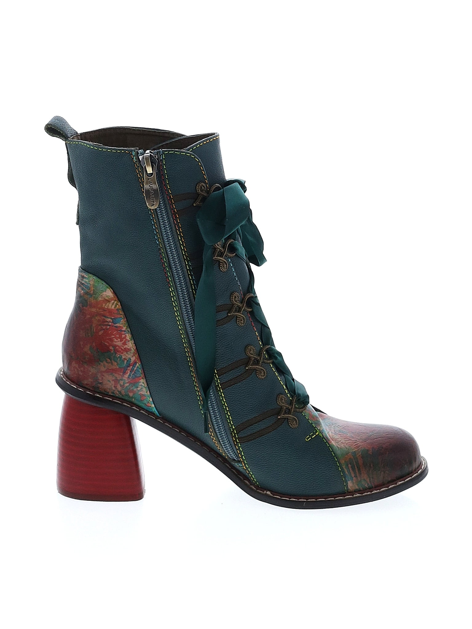 Laura Vita Solid Teal Ankle Boots Size 38 (EU) - 39% off | ThredUp