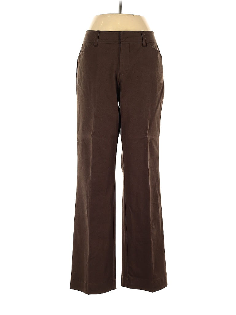 Eddie Bauer Solid Brown Dress Pants Size 6 - 70% off | ThredUp