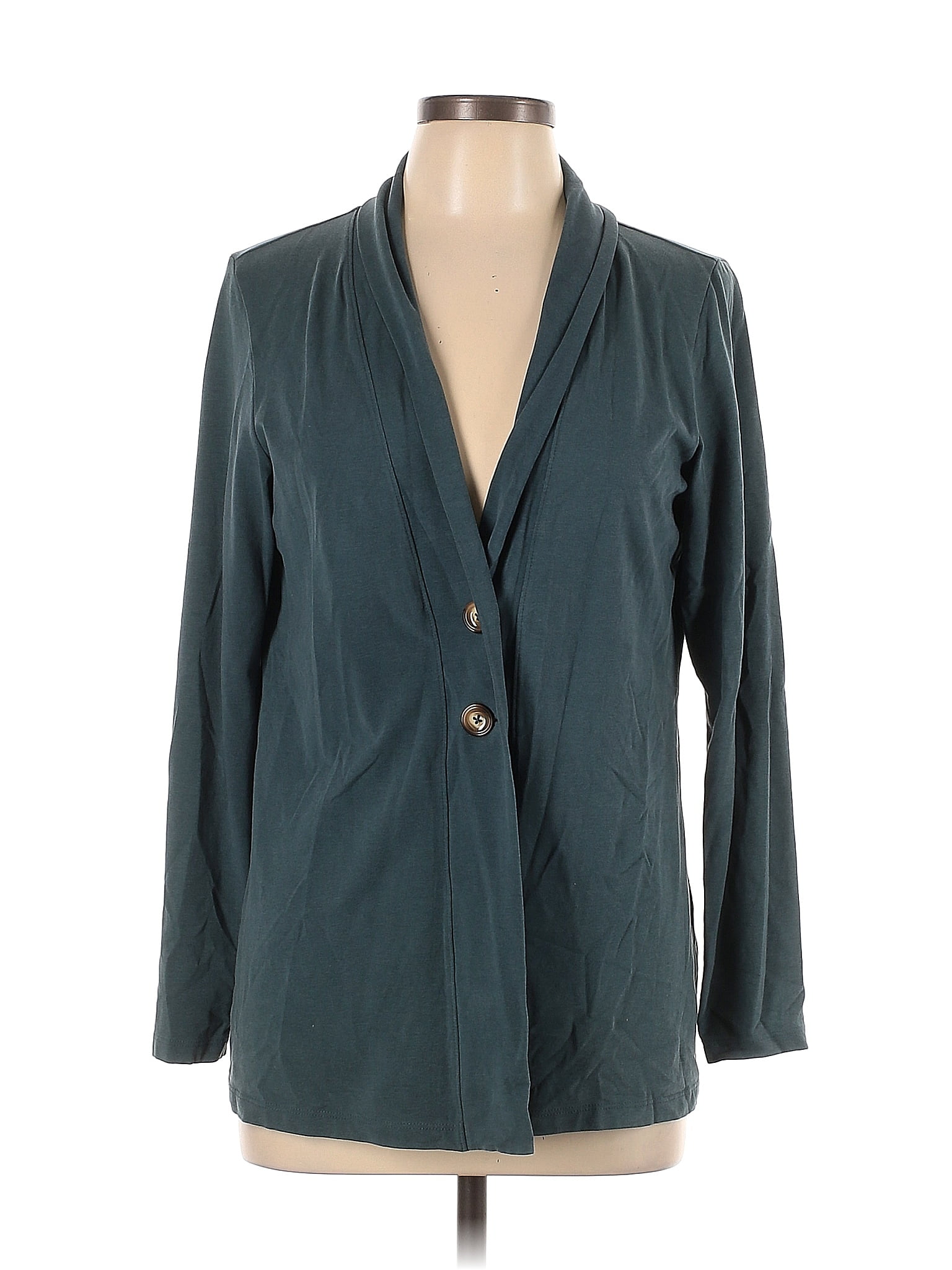 Lilla P Color Block Solid Teal Cardigan Size L - 78% off | ThredUp