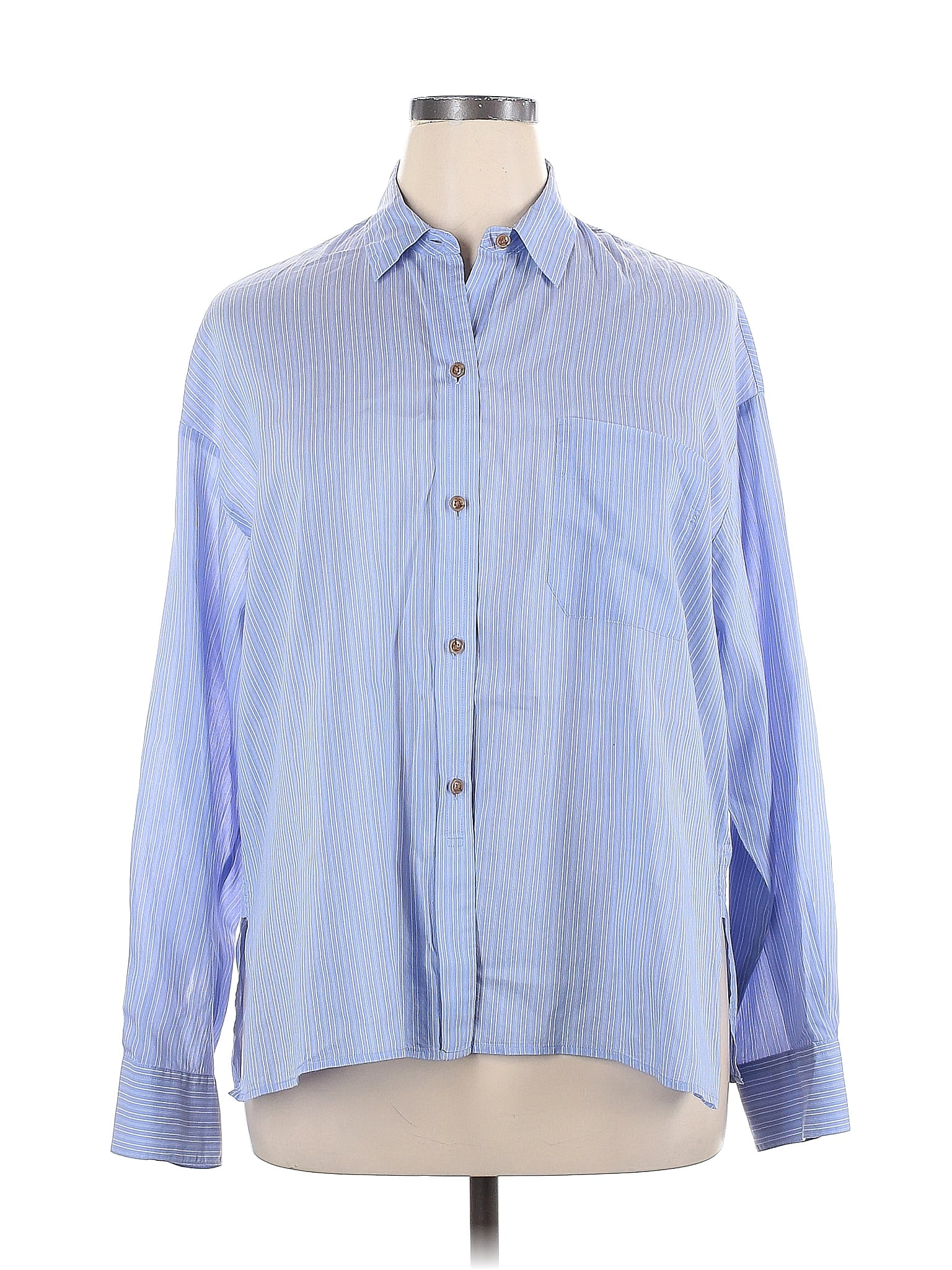 Vince. Stripes Blue Long Sleeve Button-Down Shirt Size XL - 76% off | ThredUp