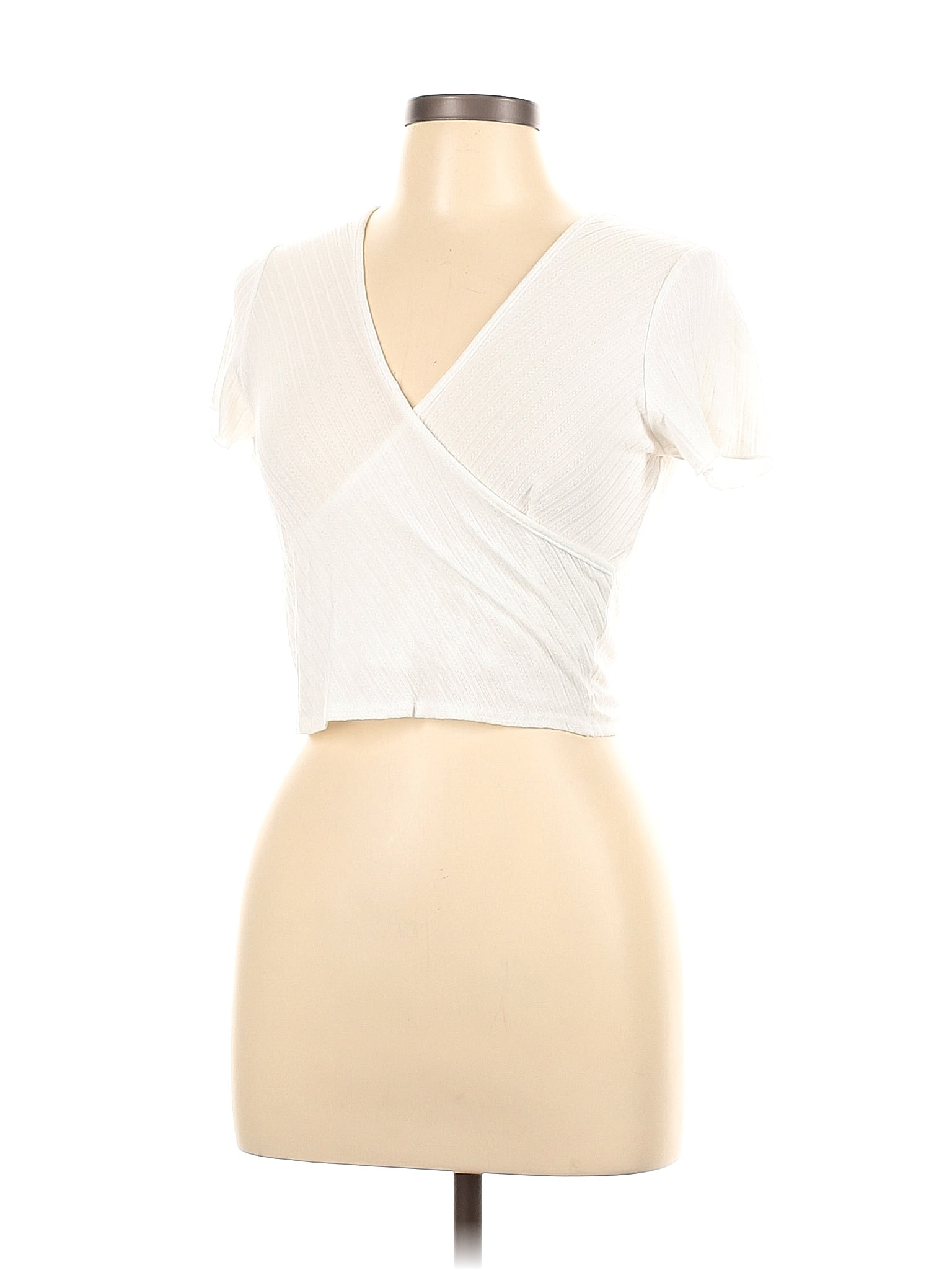 Wearever Ivory Short Sleeve Top Size L - 15% off | ThredUp