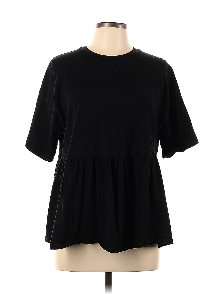 Asos 100 Cotton Polka Dots Black Short Sleeve Blouse Size 10 60 Off