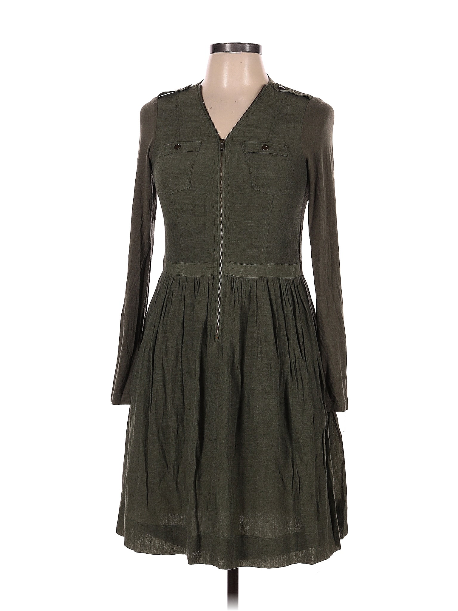 Parameter Solid Green Casual Dress Size 6 80 Off Thredup