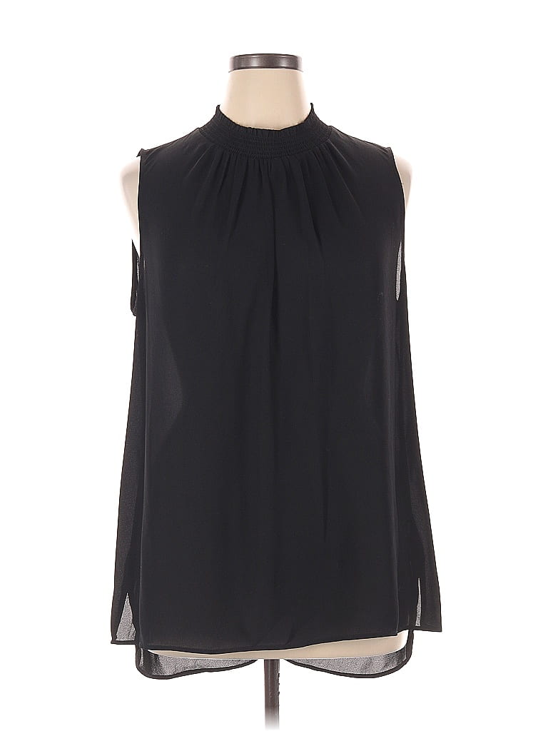 Dr2 100 Polyester Solid Black Sleeveless Blouse Size Xl 73 Off