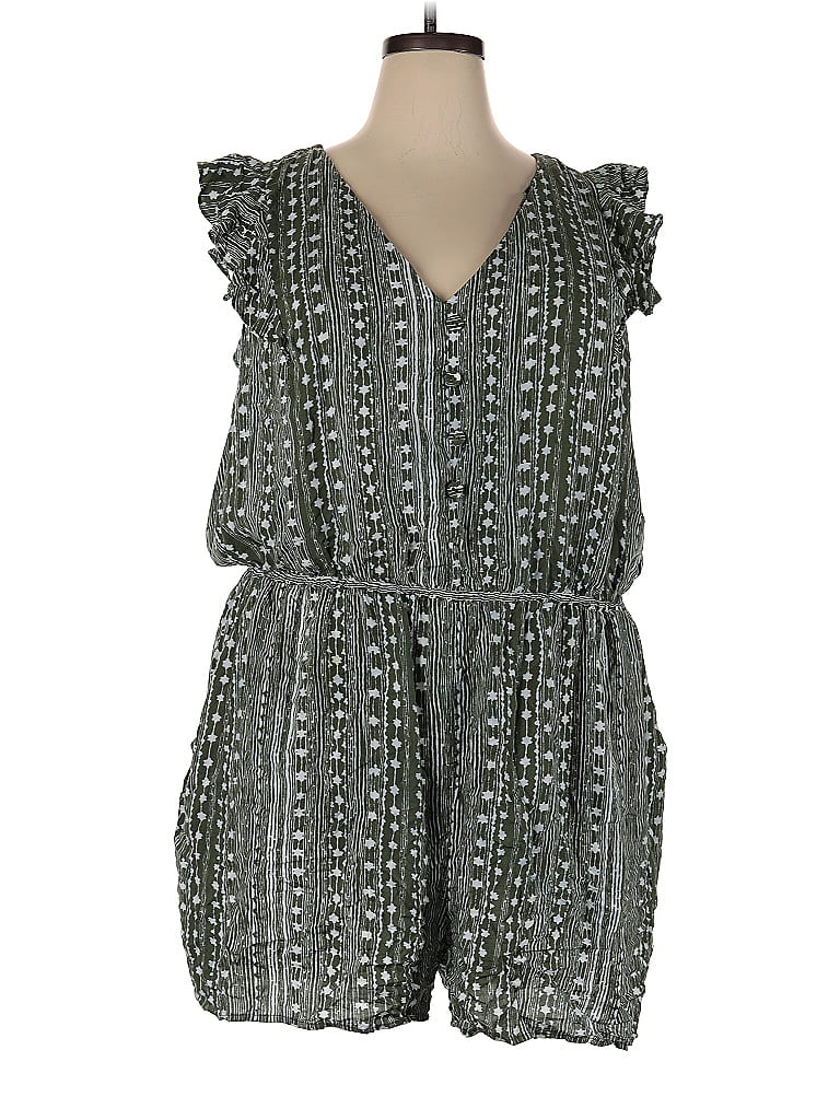 ModCloth 100% Polyester Aztec Or Tribal Print Multi Color Gray Romper ...