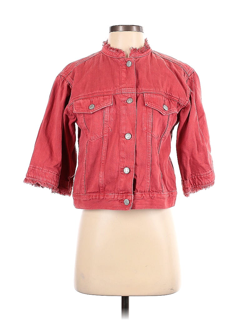Gap 100% Cotton Red Denim Jacket Size XS - 70% off | ThredUp