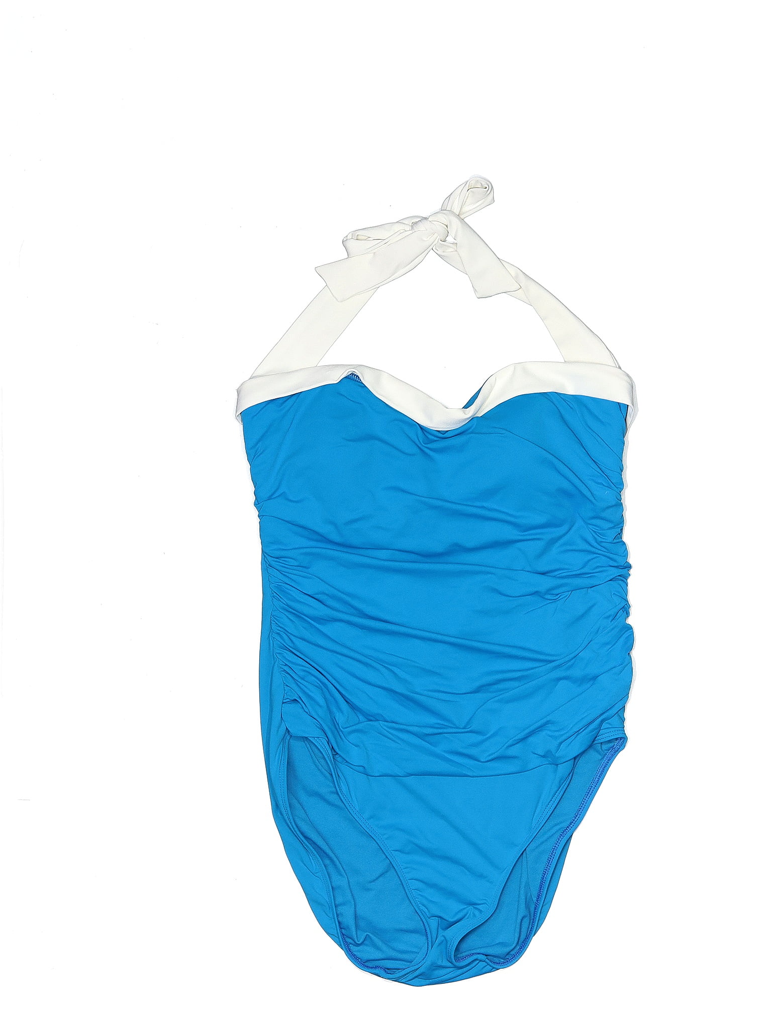 Lauren By Ralph Lauren Solid Blue One Piece Swimsuit Size M 62 Off Thredup
