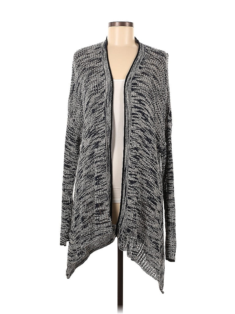 Simply Vera Vera Wang Color Block Marled Multi Color Gray Cardigan Size ...