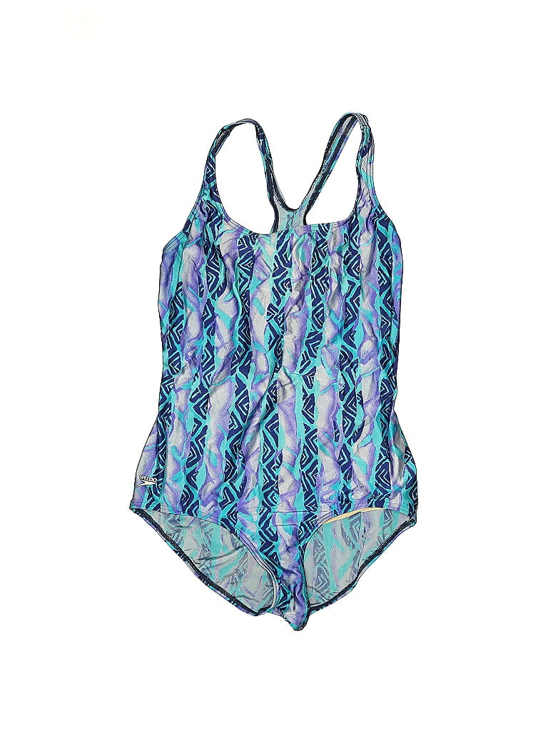 Speedo Multi Color Blue One Piece Swimsuit Size 16 - 42% off | ThredUp