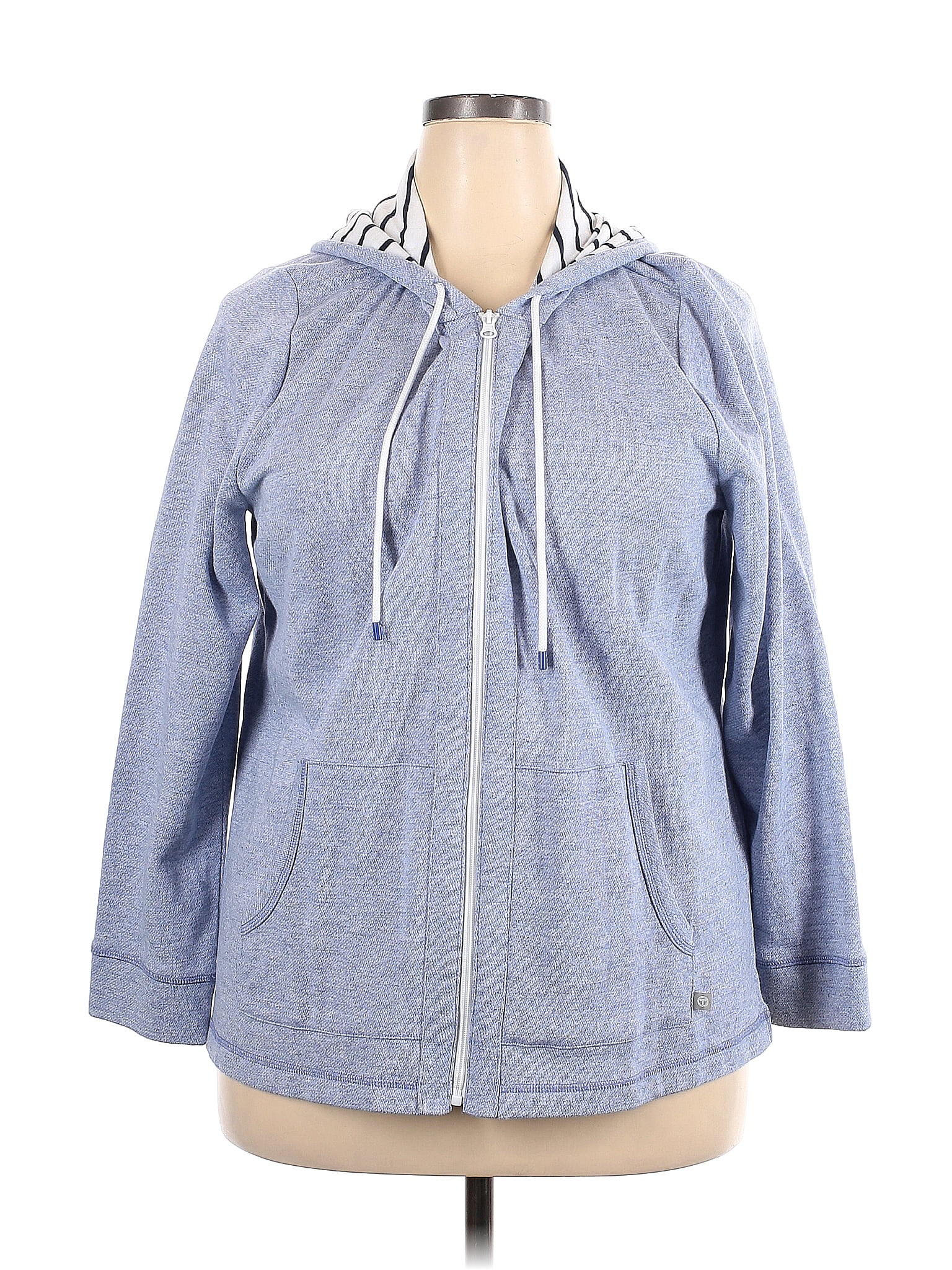 T by Talbots Blue Zip Up Hoodie Size 2X (Plus) - 56% off | ThredUp