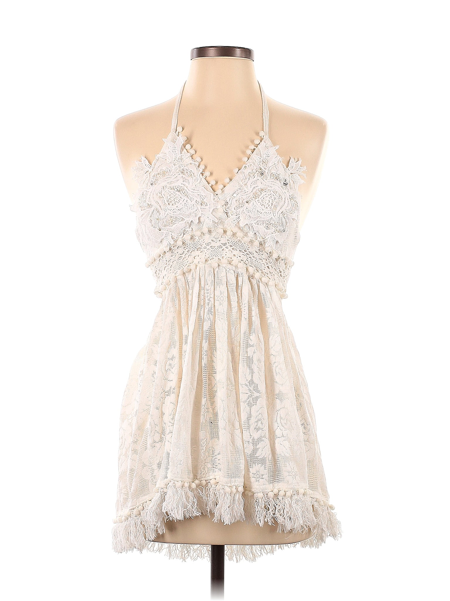 Antica Sartoria By Giacomo Cinque 100% Cotton Ivory Halter Top Size S ...