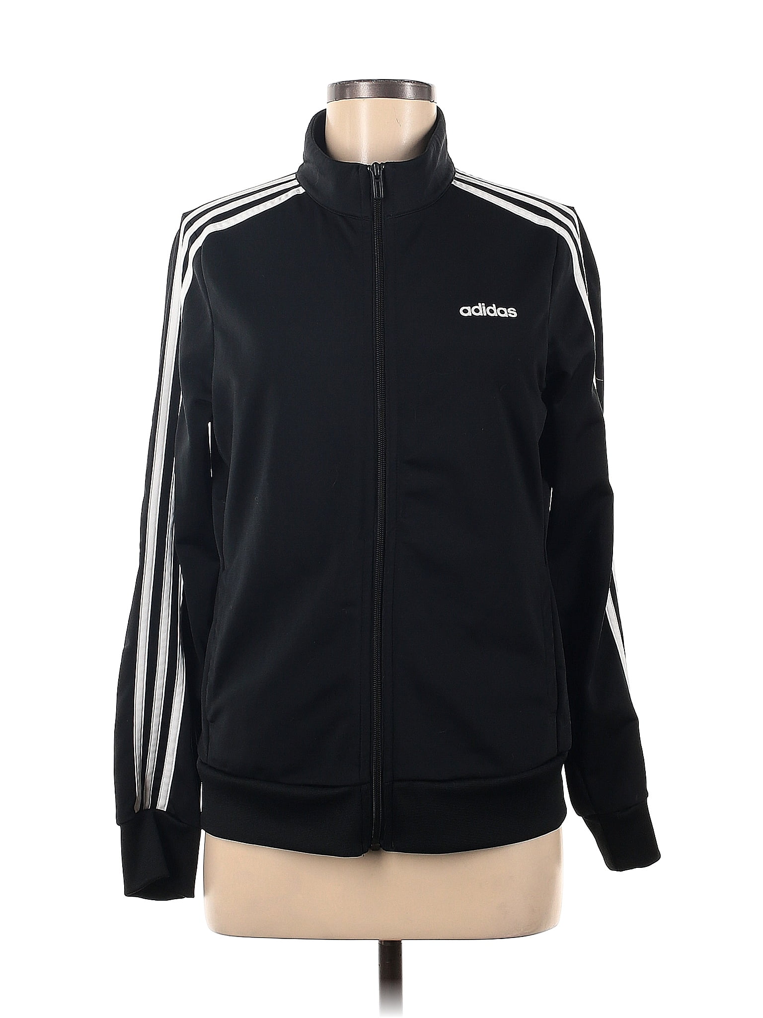 Adidas 100% Polyester Solid Black Track Jacket Size M - 63% off | ThredUp