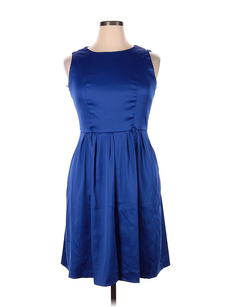 AB Studio Solid Blue Cocktail Dress Size 14 - 37% off | ThredUp
