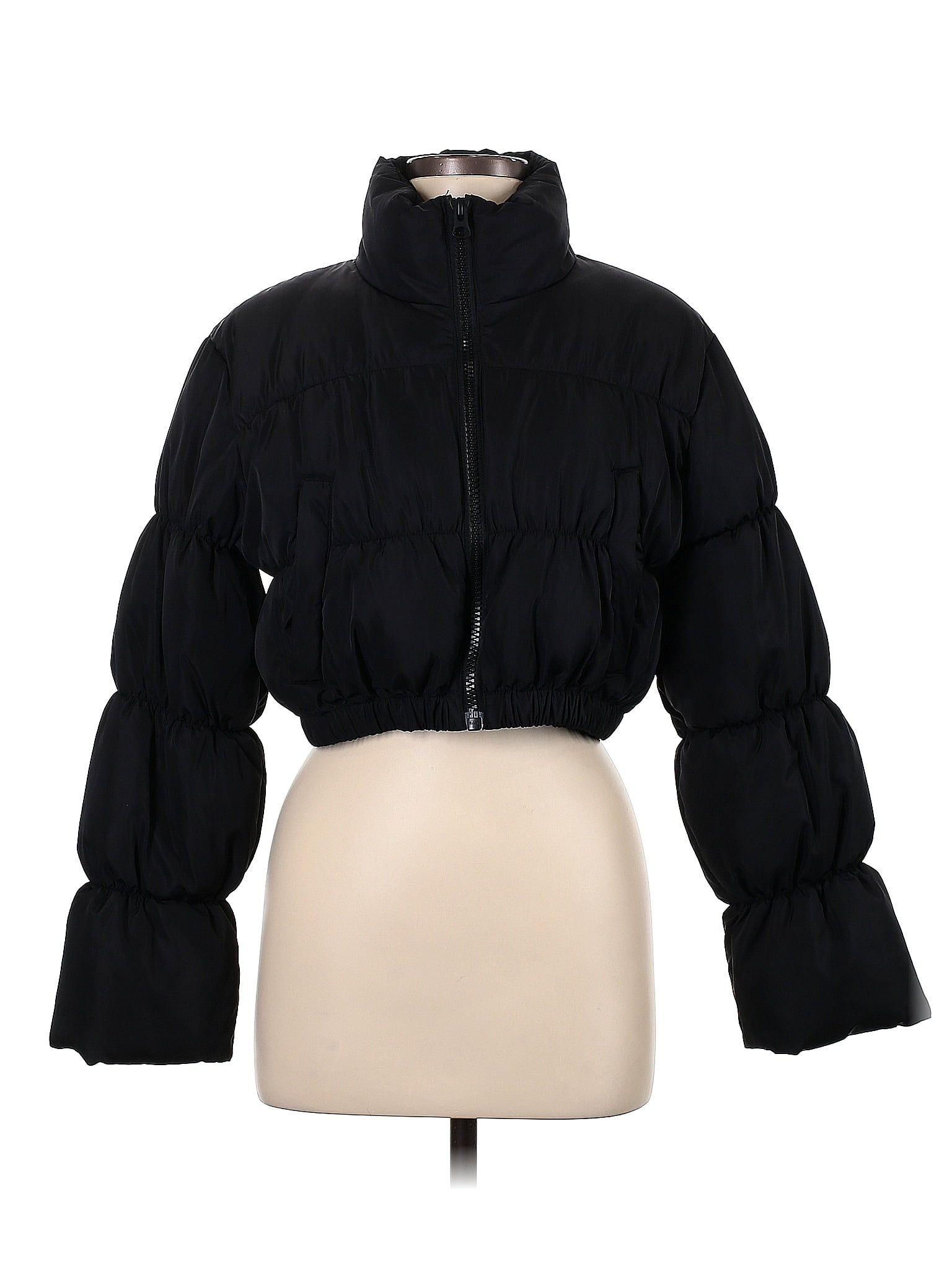 Divided by H&M 100% Polyester Solid Black Jacket Size M - 53% off | ThredUp