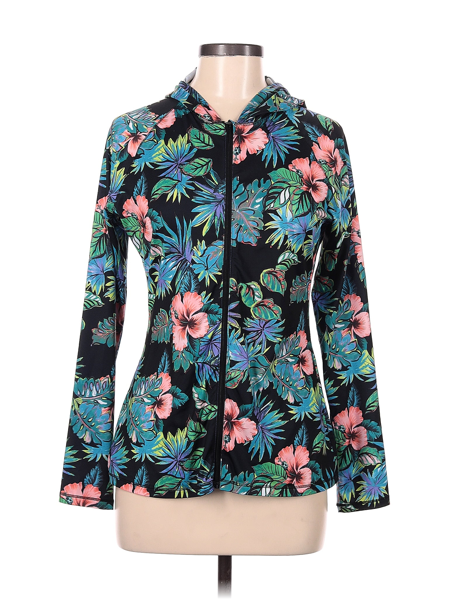 Reel Legends Floral Tropical Multi Color Green Jacket Size M - 37% off ...
