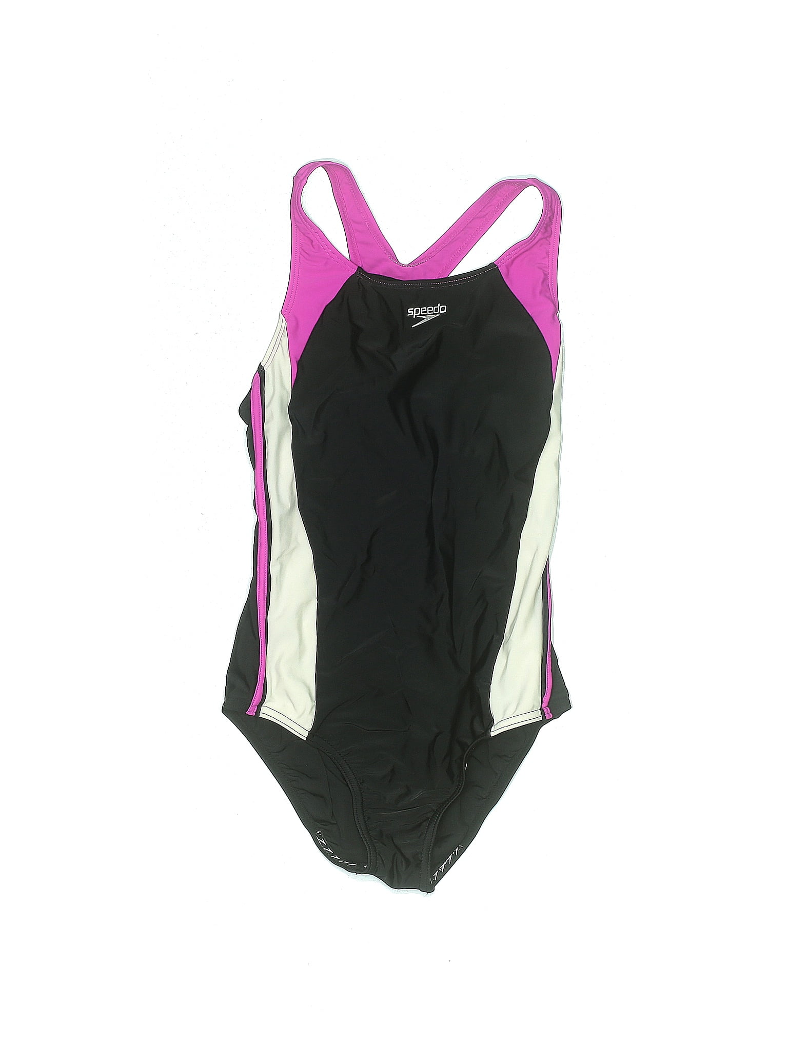 Speedo Solid Black One Piece Swimsuit Size 16 - 52% off | ThredUp