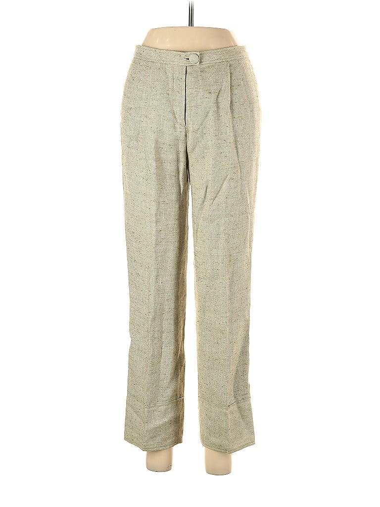 Luca Luca Tweed Chevron-herringbone Gray Linen Pants Size EU (IT) 42 ...