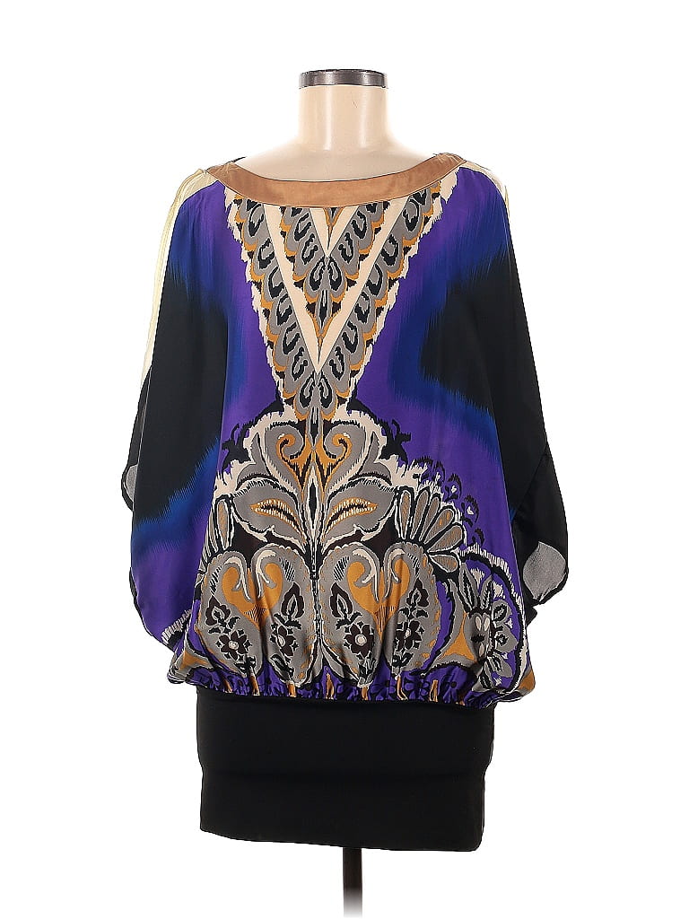 Nikibiki 100 Polyester Purple Short Sleeve Blouse Size M 36 Off
